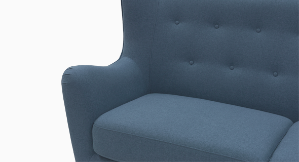 Jacob 3 Seater Sofa - Denim, Communa by HipVan | HipVan